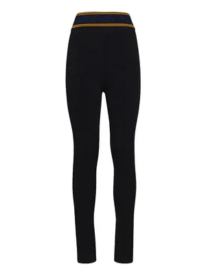 Marni High-waisted Logo-waistband Leggings - Black