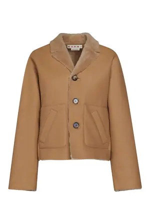 Marni Reversible Shearling Jacket - Brown