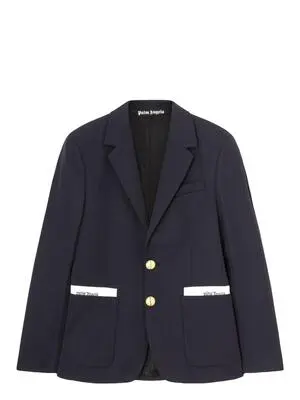 Palm Angels Sartorial Tape Button-up Blazer - Blue