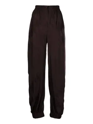 Attico Logo-jacquard Tapered Trousers - Brown