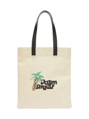 Palm Angels Logo-print Tote Bag - Neutrals