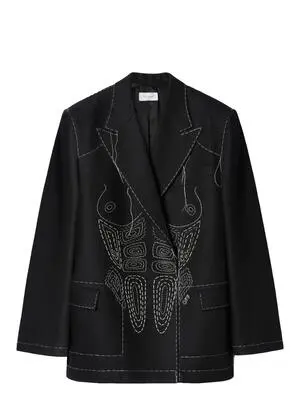 Off-White Runway Body Stitch Double-breasted Blazer - Black