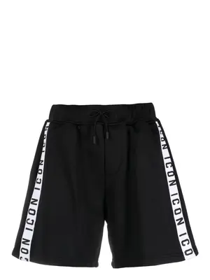 Dsquared2 Icon-stripe Drawstring Shorts - Black