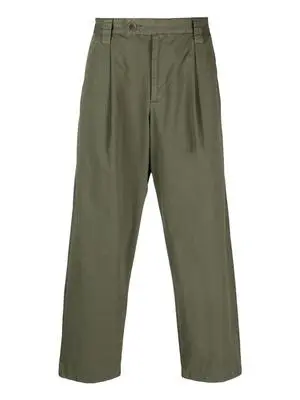 A.p.c. Renee Straight-leg Cotton Trousers - Green