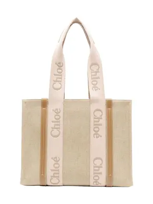 Chloé Medium Woody Tote Bag - Neutrals