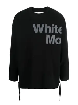 WHITE MOUNTAINEERING Logo-print Draped-strap Sweatshirt - Black
