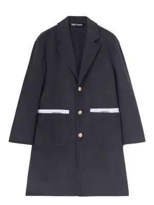 Palm Angels Sartorial Tape Wool-blend Coat - Blue