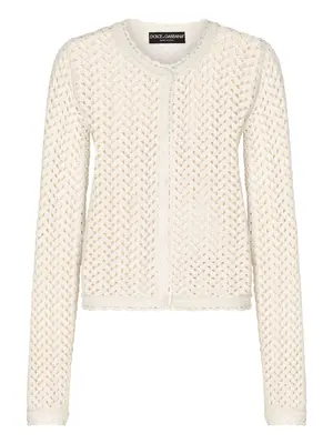 Dolce & Gabbana Crochet-knit Cardigan - Neutrals