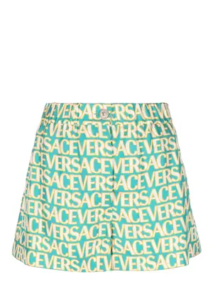 VERSACE Versace Allover Silk Shorts