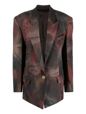 Attico Glen Tie-dye Blazer - Brown