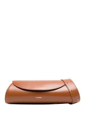 JIL SANDER Small Cannolo Shoulder Bag - Brown