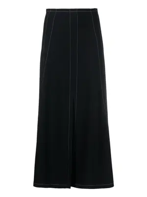 Stella McCartney Front-slit Midi Skirt - Black