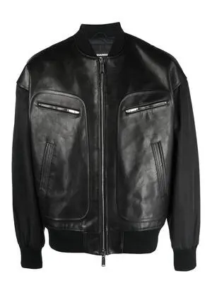 Dsquared2 Logo Patch Panelled Bomber Jacket - Black