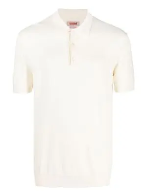 BARACUTA Short-sleeved Cotton Polo Shirt - Neutrals