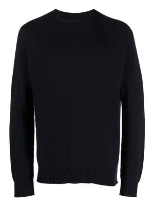 JIL SANDER Crew Neck Cashmere Jumper - Blue