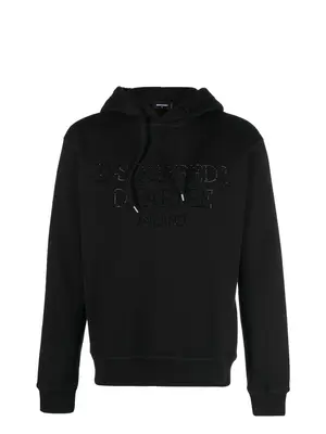 Dsquared2 Rhinestone-embellished Hoodie - Black