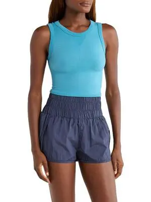 Free People Free People FP Movement Free Throw Crop Muscle Tank Top Celestial Blue