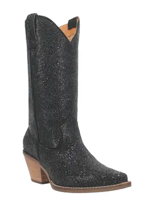 DINGO Dingo Rhinestone Western Boots Black