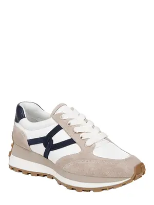 Veronica Beard Veronica Beard Valentina Shearling-Lined Sneakers Ecru/indigo