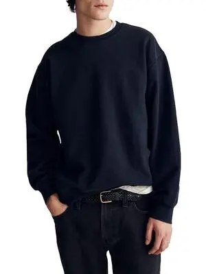 Madewell Brushed Terry Crewneck Sweatshirt - True Black
