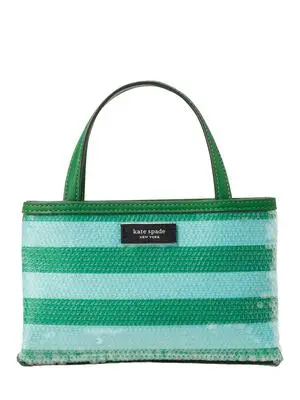 Kate Spade New York Sam Icon Seaside Stripe Sequin Tote - Fresh Greens Multi
