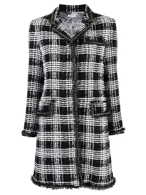 Thom Browne Chesterfield Tweed Midi Dress - Black