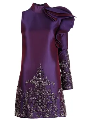 SAIID KOBEISY Mikado One-shoulder Dress - Purple