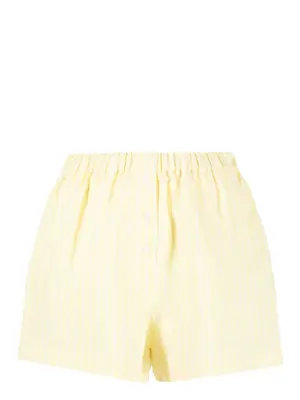 FORTE DEI MARMI COUTURE Striped Linen Shorts - Yellow