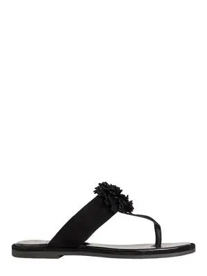 Iris & Ink Grace Pompom-embellished Suede Sandals - Black