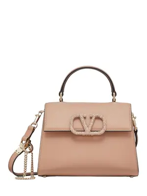 Valentino Garavani Vsling Embellished Handbag - Neutrals