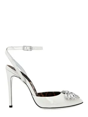 Philipp Plein Vernice 120mm Leather Pumps - White