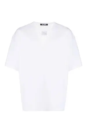 Raf Simons Fishnet-panel Short-sleeve T-shirt - White