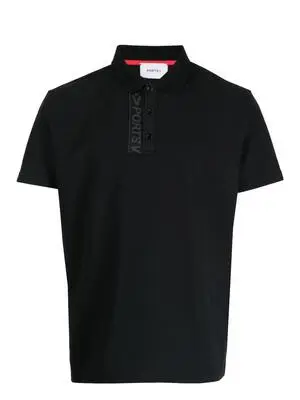 PORTS V Logo-tape Polo Shirt - Black