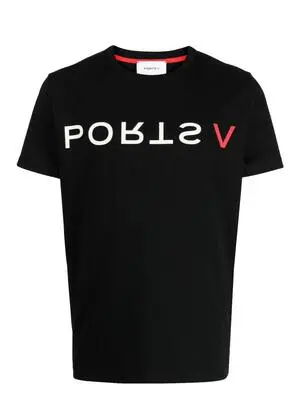 PORTS V Logo-print T-shirt - Black