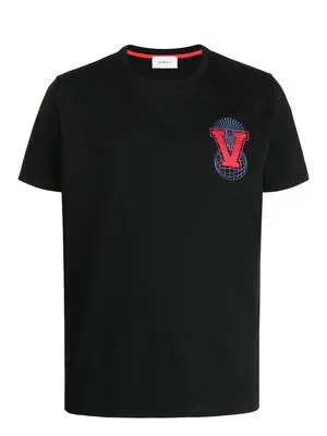 PORTS V Logo-embroidered T-shirt - Black