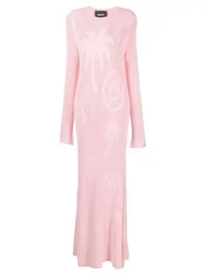 BARROW Open-knit Maxi Dress - Pink