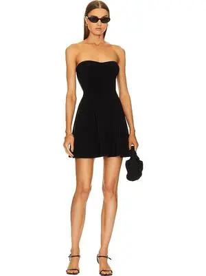 Norma Kamali Strapless Grace Mini Dress - Black