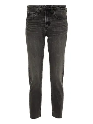 Ag Girlfriend Slim Mid-rise Jeans - Blue