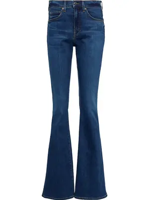 Veronica Beard Beverly High-rise Flared Jeans - Blue