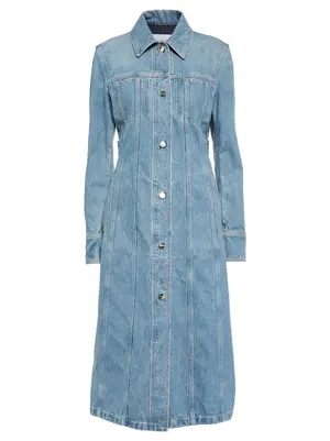 FERRAGAMO Denim Shirt Dress - Blue