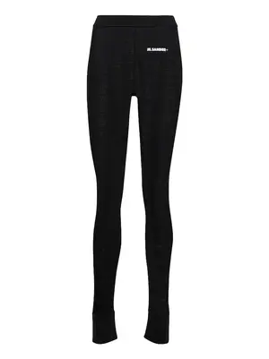 JIL SANDER Logo Leggings - Black