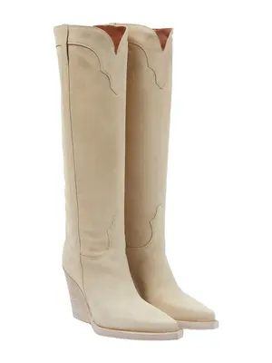 Paris Texas El Dorado Suede Knee-High Boots Brown