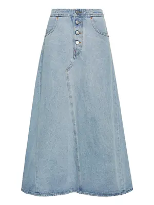 MAISON MARGIELA Denim Maxi Skirt - Blue