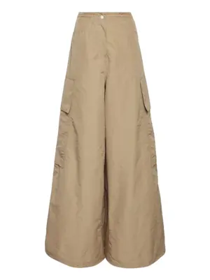 Palm Angels Oversized Cargo Trousers - Beige