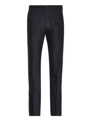 TOM FORD Straight Cotton Trousers - Blue