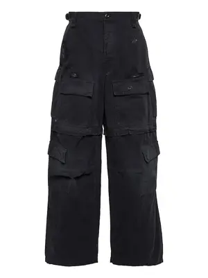 Balenciaga Cotton Twill Cargo Pants - Black
