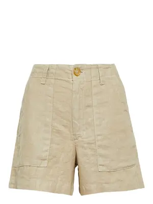 Velvet By Graham & Spencer Fallon Linen Shorts - Beige