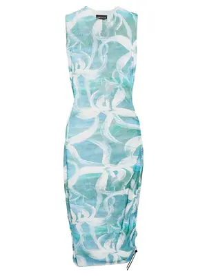 LOUISA BALLOU Heatwave Printed Mini Dress - White