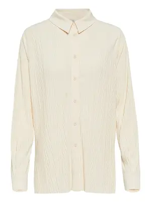 Max Mara Paio Jersey Plissee Shirt - Beige
