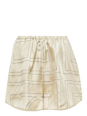 TOTÊME Toteme Logo Silk Shorts